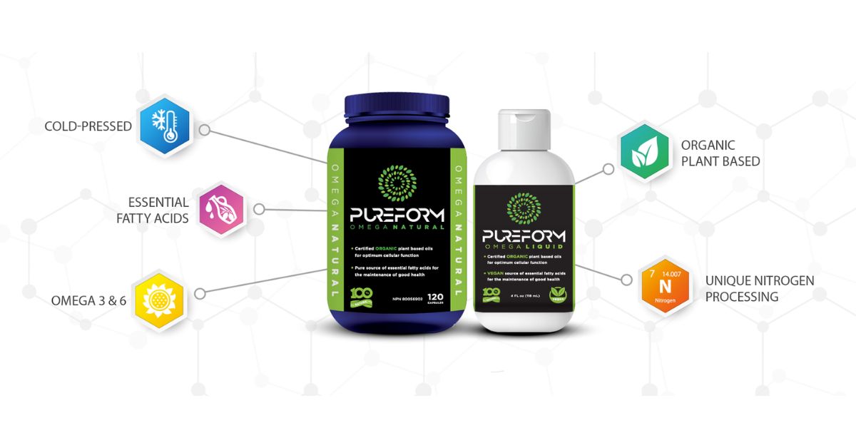 PureForm Omega® | Plant-Based Omega-3 & 6 Supplement – Pure Life Science